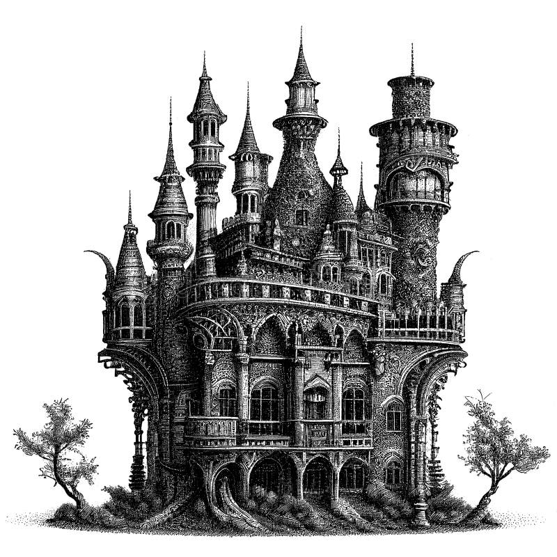 Magic castle stock photo. Image of fantasy, architectural - 269888782