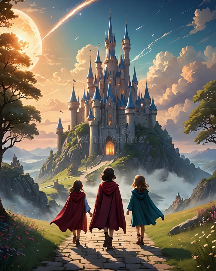 Magic castle for wizards stock illustration. Illustration of landmark ...