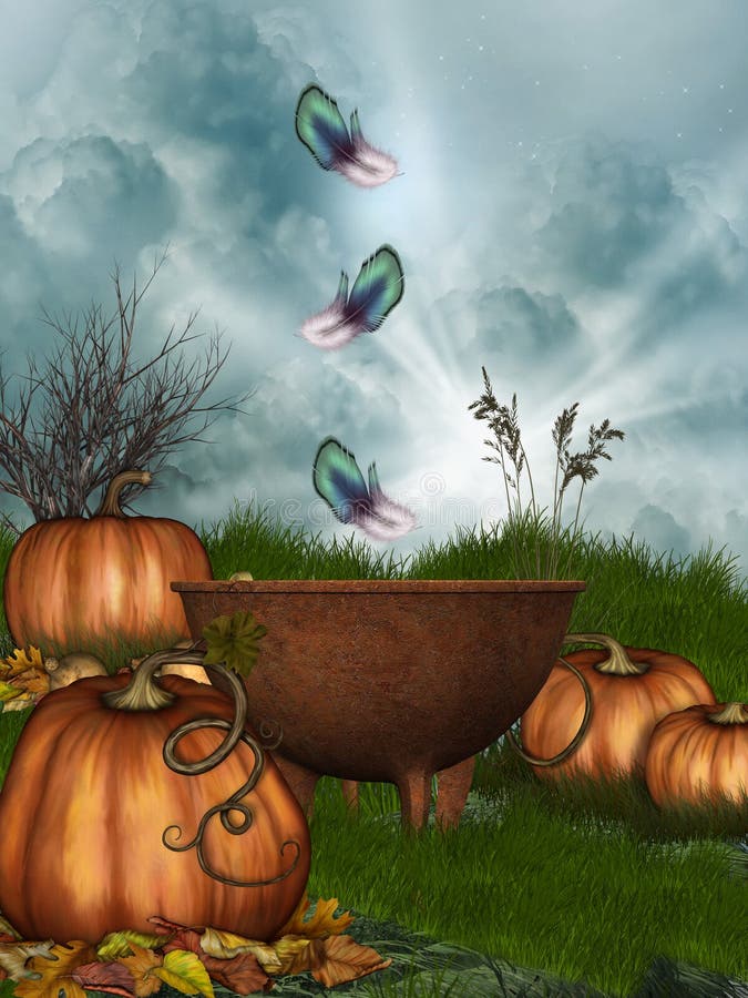 Magic cauldron stock vector. Illustration of legend, spells - 33150002