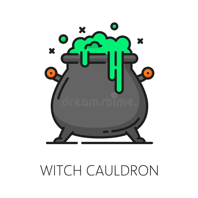 Magic Cauldron Witchcraft and Magic Icon, Sign Stock Vector ...