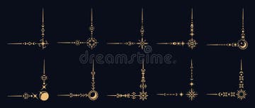 Magic Esoteric Border Corners Vector Stock Illustrations – 72 Magic ...