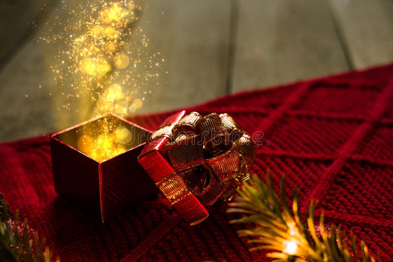 Magic Christmas Present stock photo. Image of magic - 105096548