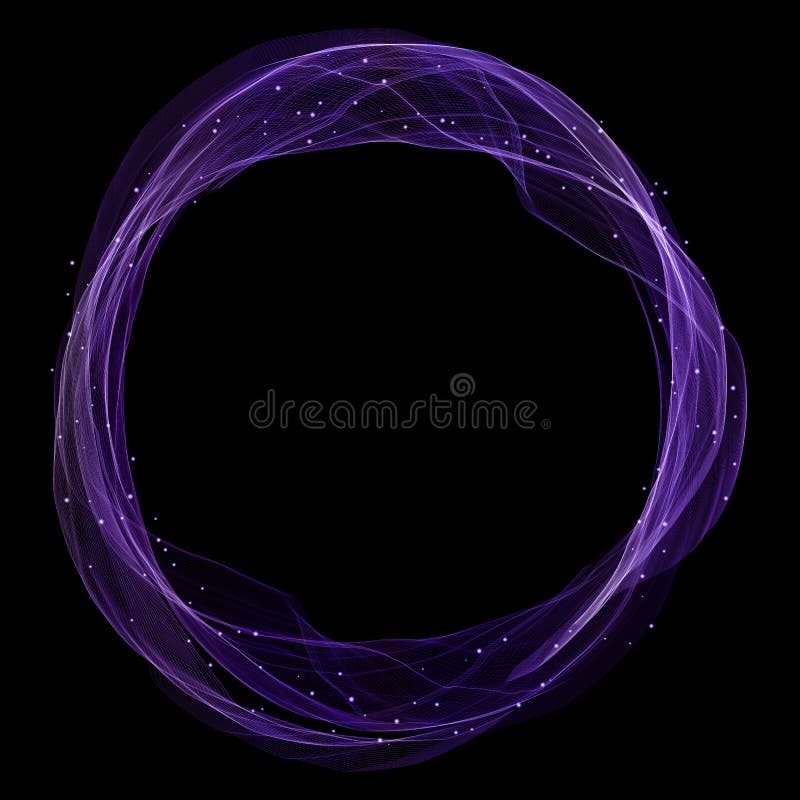 Magic Circle with Glowing Lights and Flowing Lines Stock Vector ...