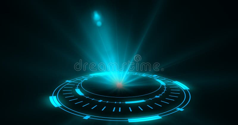 Magic Circle Portals with Sci-fi Digital Style. Stock Illustration ...