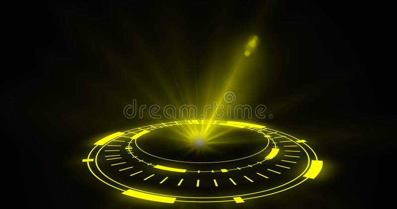Magic Circle Portals with Sci-fi Digital Style. Stock Illustration ...