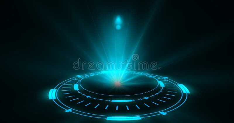 Magic Circle Portals with Sci-fi Digital Style. Stock Illustration ...