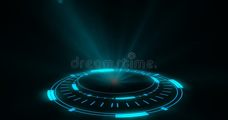 Magic Circle Portals with Sci-fi Digital Style. Stock Illustration ...