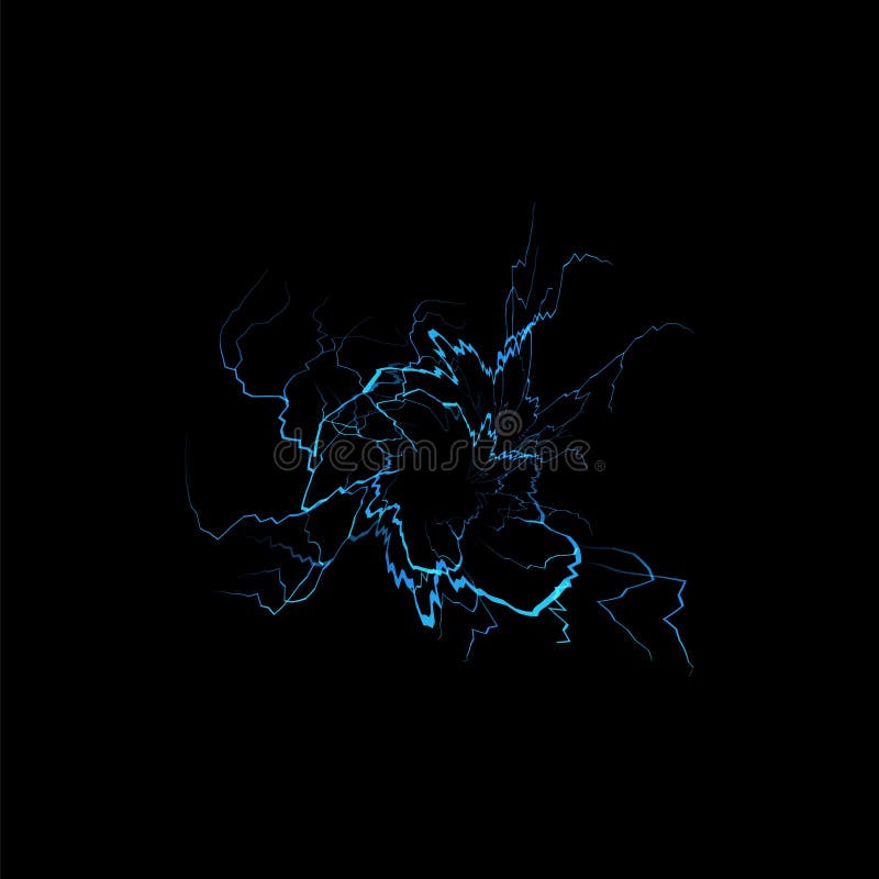 Magic Circle of Thunderbolt Blue Bolt Lightning Effect, Vector ...