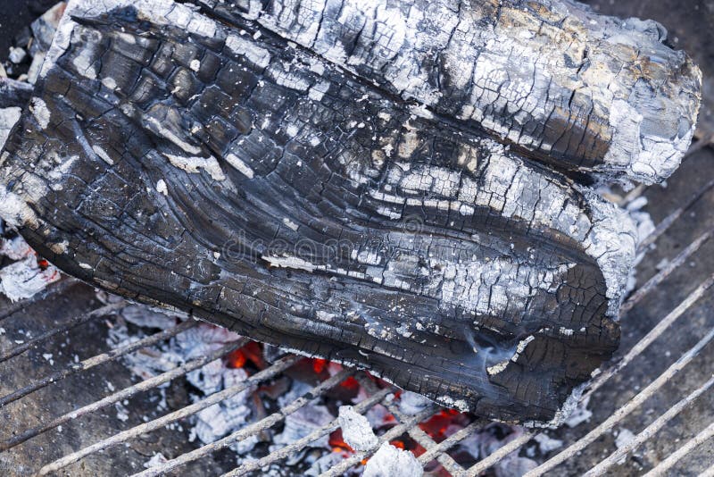 Magic Close Up View of Smoldering Coals. Stock Image - Image of ...