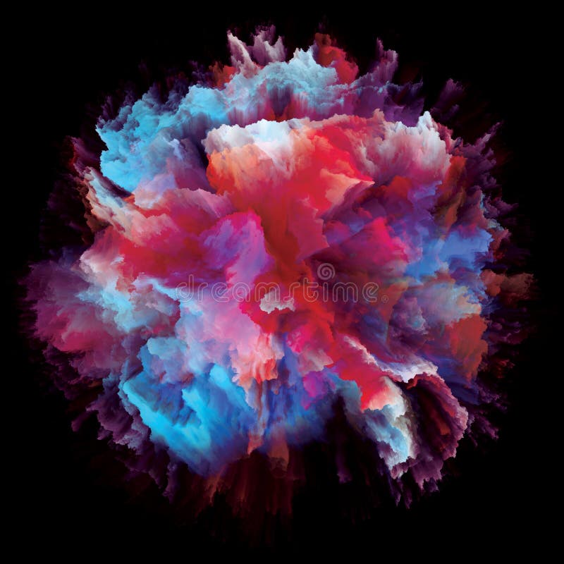 Magic Of Color Splash Explosion Stock Illustration - Illustration of ...