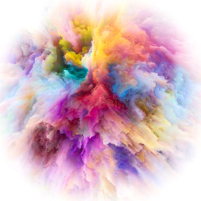 Magic of Color Splash Explosion Stock Illustration - Illustration of ...