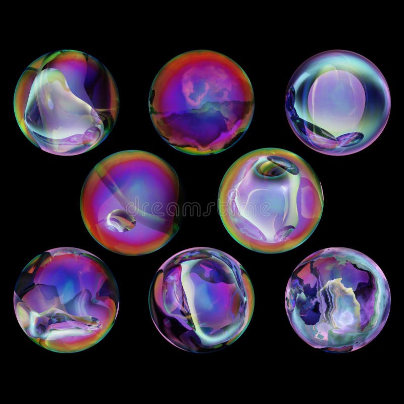 Magic Colored Balls with an Interesting Drawing Stock Illustration ...