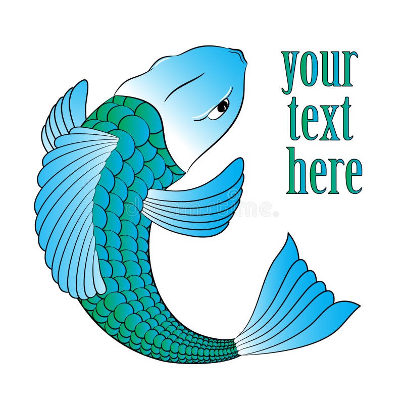 Magic Colorful Fish Vector Illustration. Stock Vector - Illustration of ...