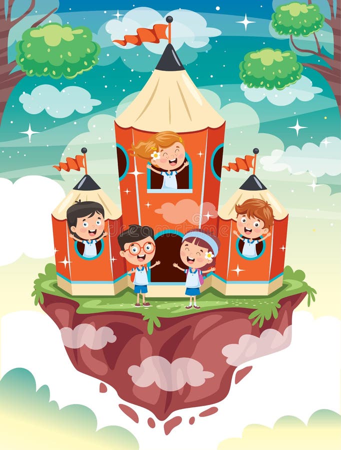 Children Playing Magic Land Stock Illustrations – 19 Children Playing ...