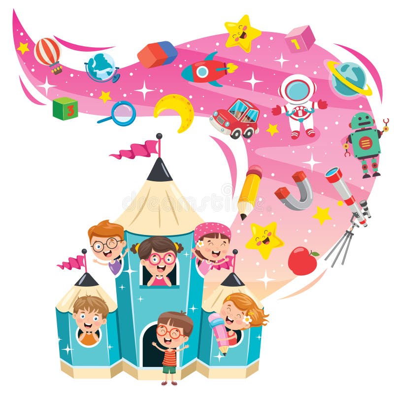 Children Playing Magic Land Stock Illustrations – 19 Children Playing ...