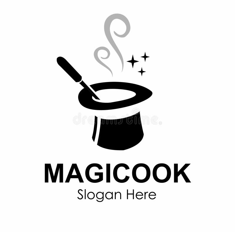 Magic Cook Logo Design Concept Stock Illustration - Illustration of ...