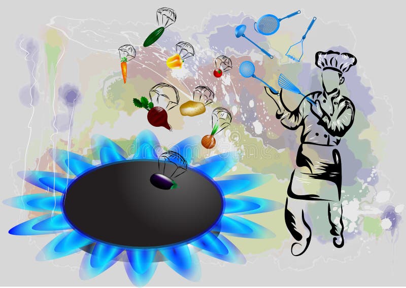 Magic cooking stock vector. Illustration of cast, magician - 54608104