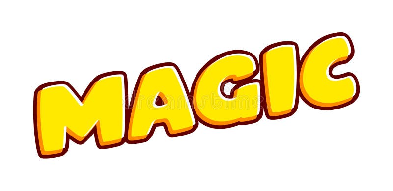 Magic. Cool Phrase Lettering Isolated on White Colourful Text Effect ...