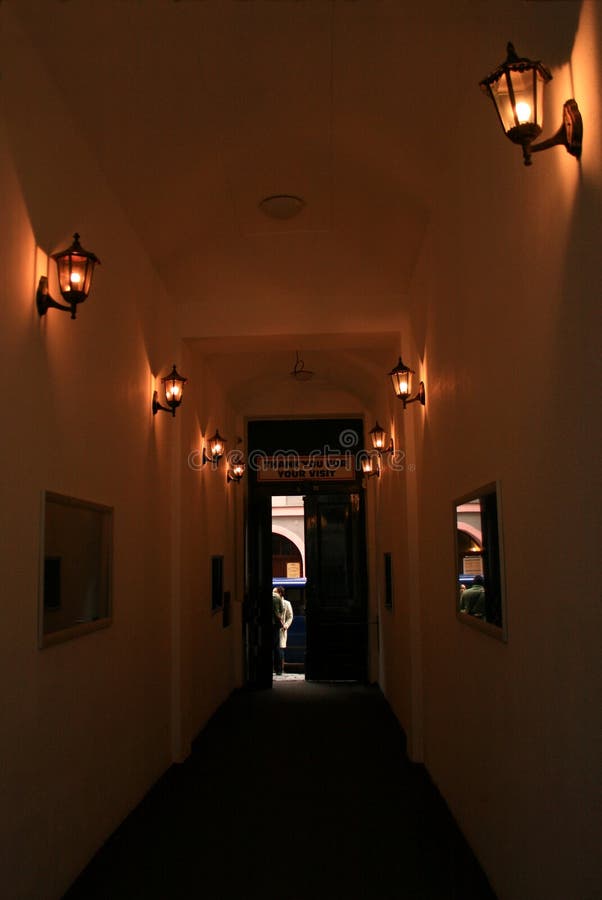 Magic Corridor in the Old Town, Prague Stock Image - Image of corridor ...