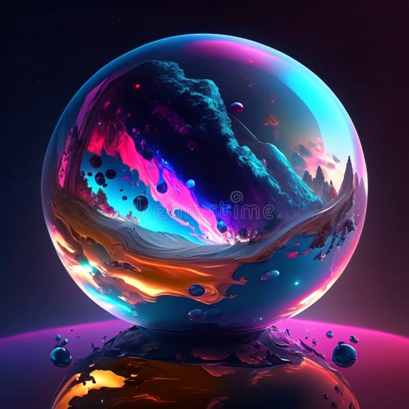 Magic Crystal Ball. 3d Rendering 3d Illustration Stock Illustration ...