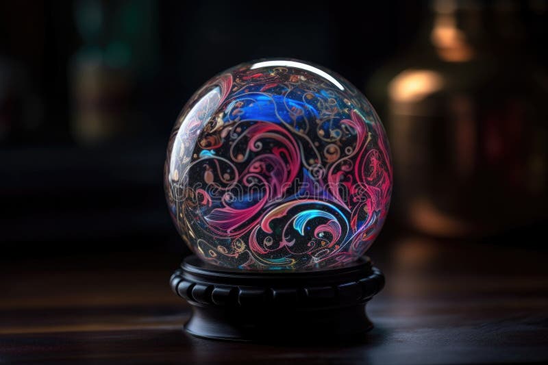Magic Crystal Ball, Filled with Swirling Colors and Patterns Stock ...