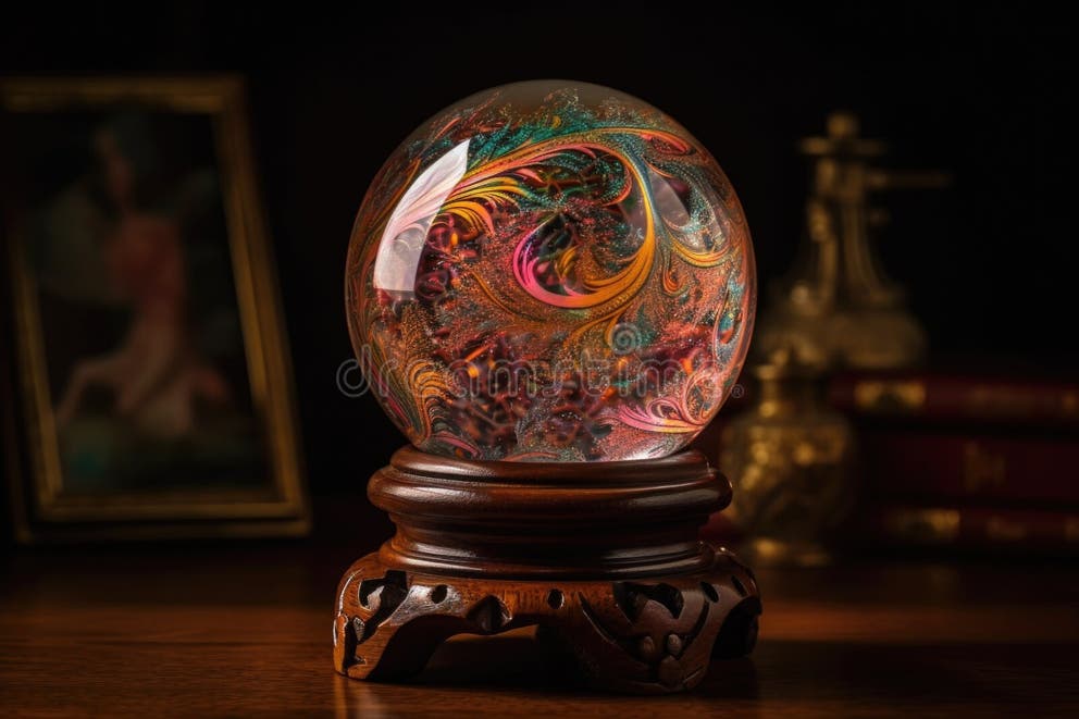 Magic Crystal Ball, Filled with Swirling Colors and Patterns Stock ...