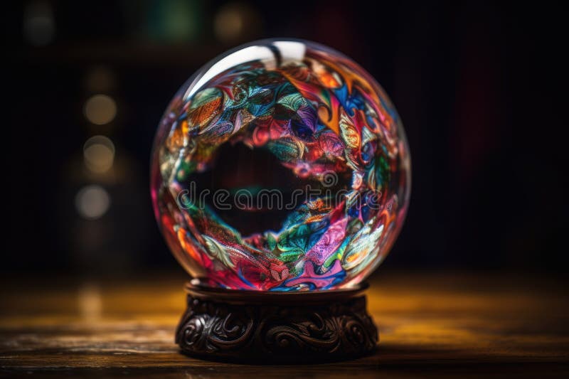 Magic Crystal Ball, Filled with Swirling Colors and Patterns Stock ...