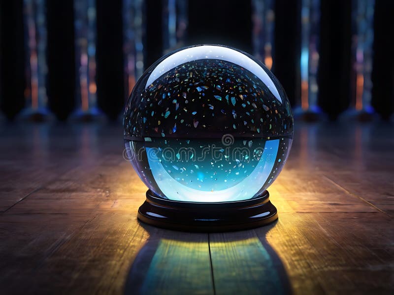 Magic Crystal Ball of Illustration Reflecting the Light Stock ...