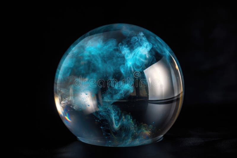 Magic Crystal Ball, with Nebulous Clouds Swirling within Its Sphere ...