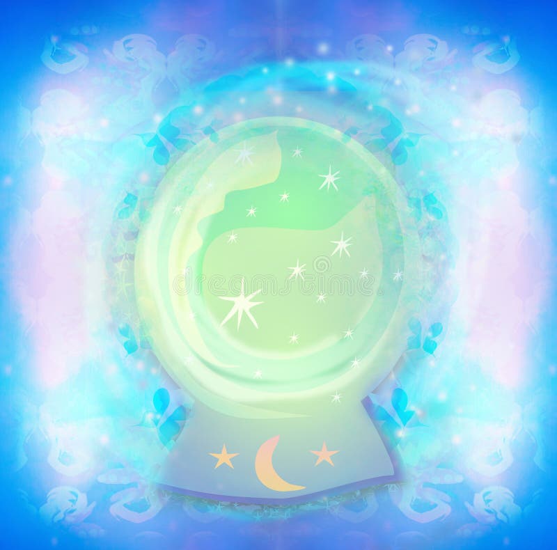Crystal scrying ball stock vector. Illustration of divination - 6872470