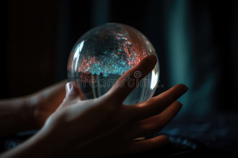 Magic Crystal Ball Showing a Person& X27;s Future, with Different Possible Outcomes Stock ...