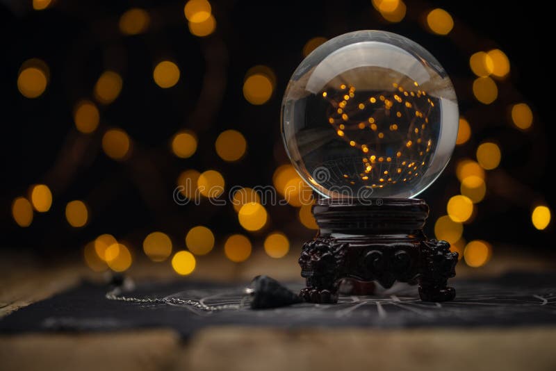 Magic Crystal Ball on a Table.magic and Riddle, Mystery, Zodiac and ...
