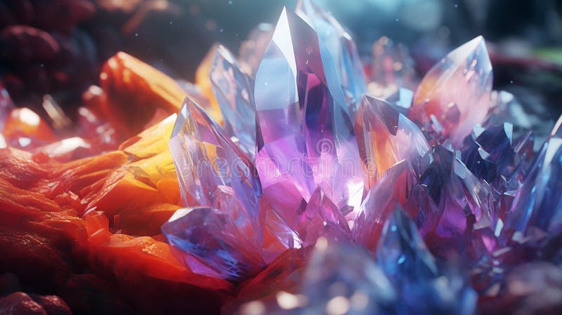 The Magic of Crystals Crystals Macro Shine and Overflo_011 Stock ...