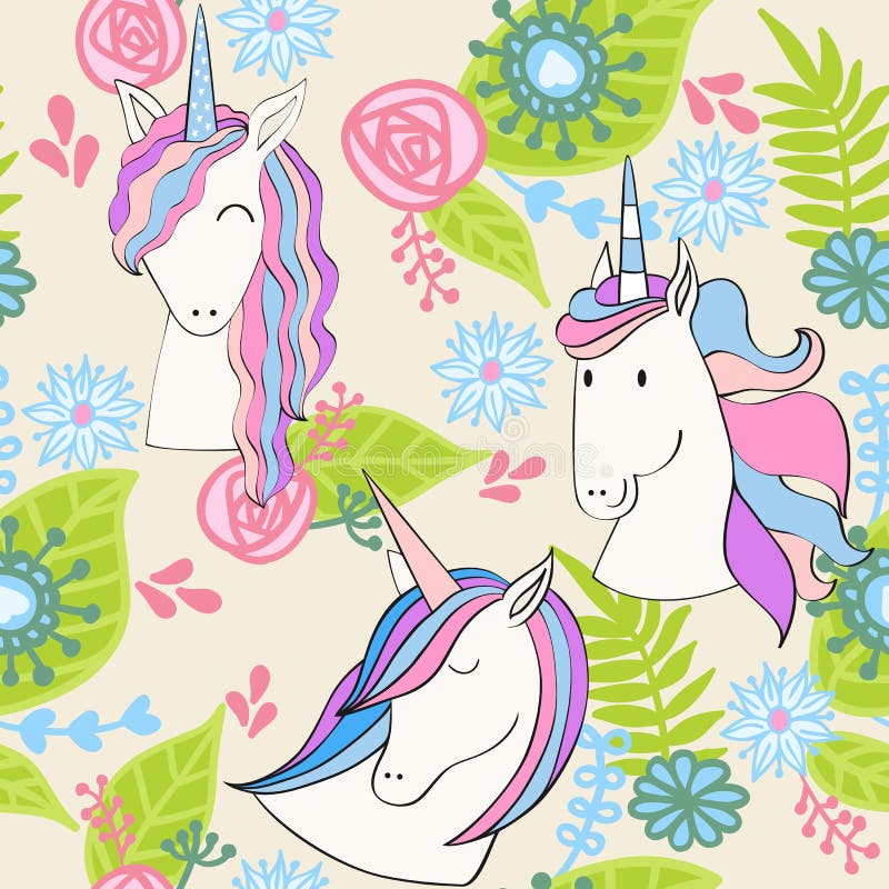 Magic cute unicorn stock vector. Illustration of beautiful - 101008648