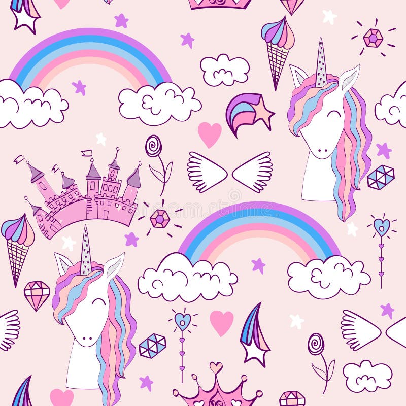 Magic cute unicorn stock vector. Illustration of element - 101009031