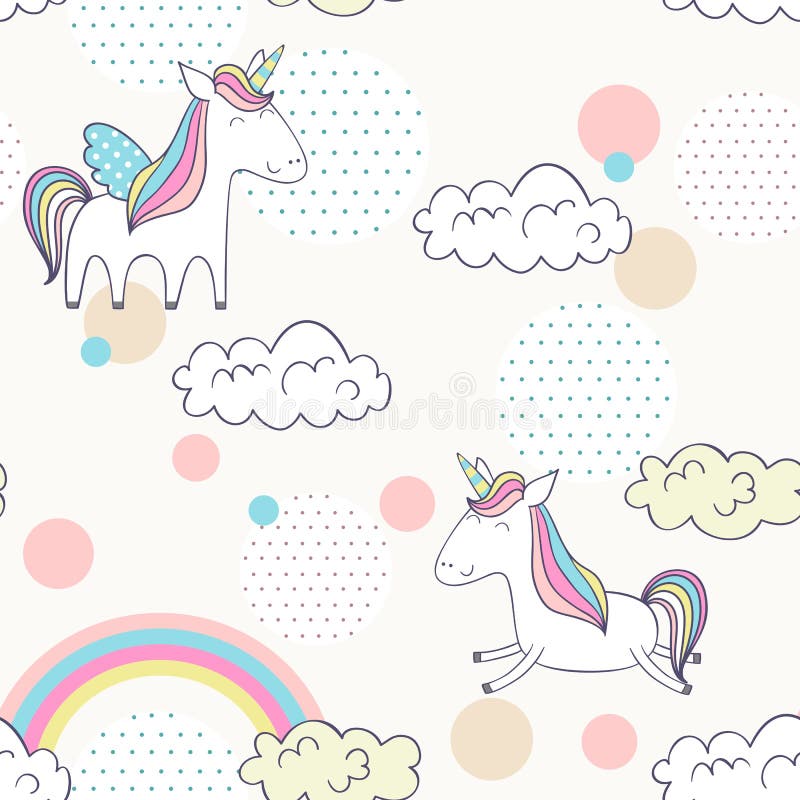 Magic cute unicorn stock vector. Illustration of girl - 113141885