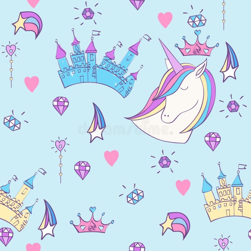 Magic cute unicorn stock vector. Illustration of fairy - 101008794