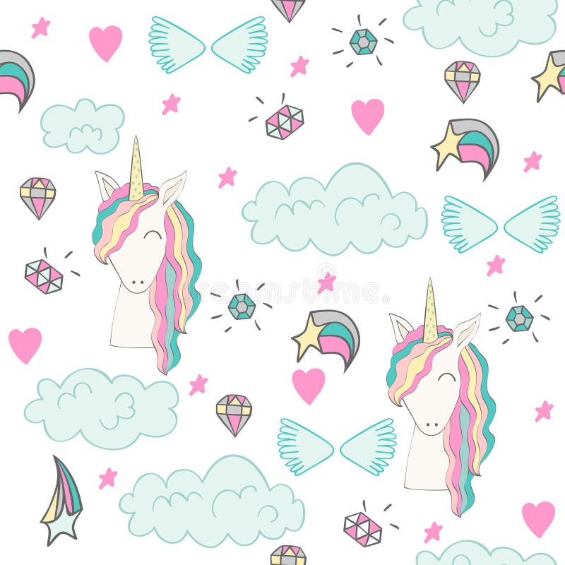 Magic cute unicorn stock vector. Illustration of pony - 104247863