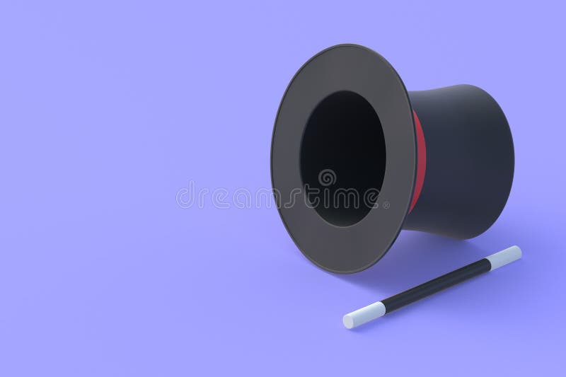 Magic Cylinder and Stick. Sorcery Concept Stock Illustration ...