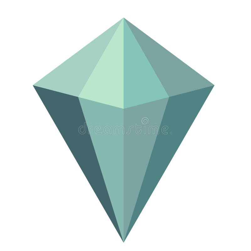 Magic Diamond Flat Illustration Stock Vector - Illustration of symbol ...