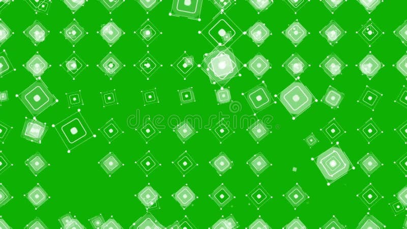 Digital Square Particles Motion Graphics with Green Screen Background ...