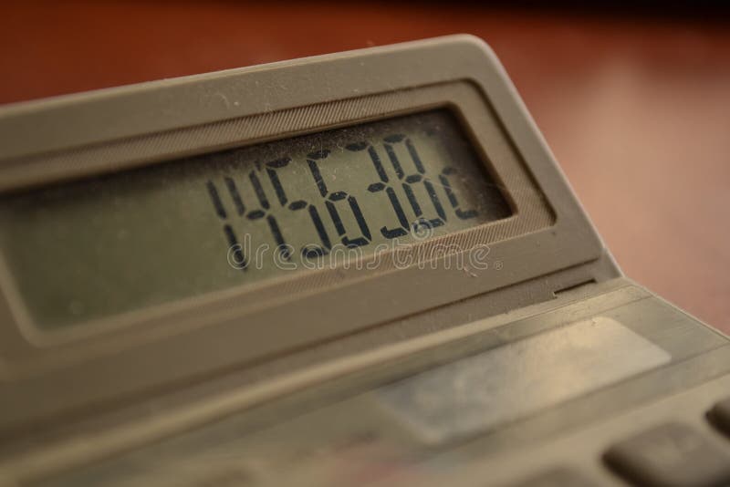 Magic Of Digits. Calculator Screen Close-Up. Stock Image - Image of ...