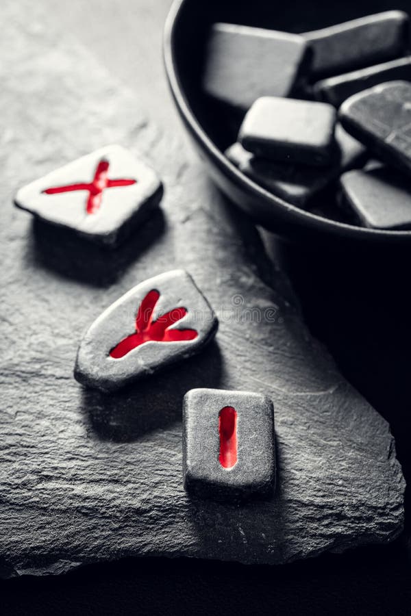 Magic Divination by Rune Stones Made of Celtic Language Stock Image ...