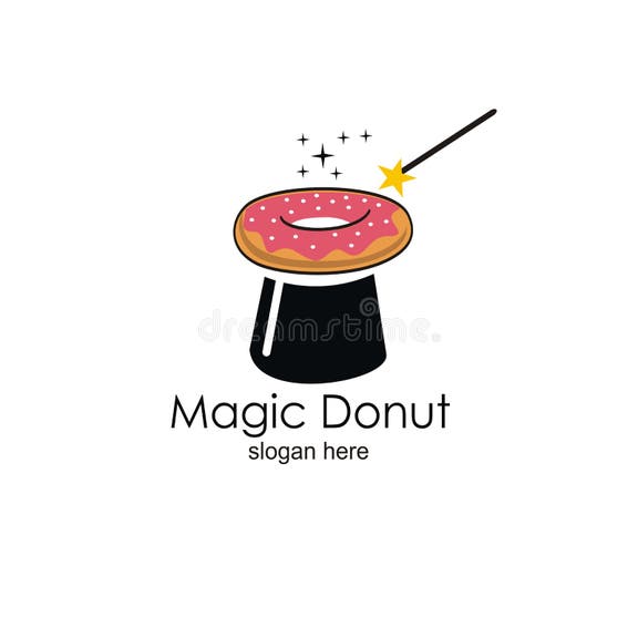 Magic donut logo vector stock vector. Illustration of design - 143525239