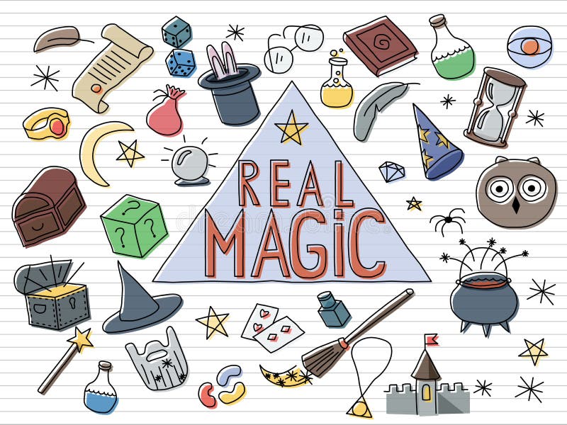 Magic doodle set stock vector. Illustration of alchemist - 81982575