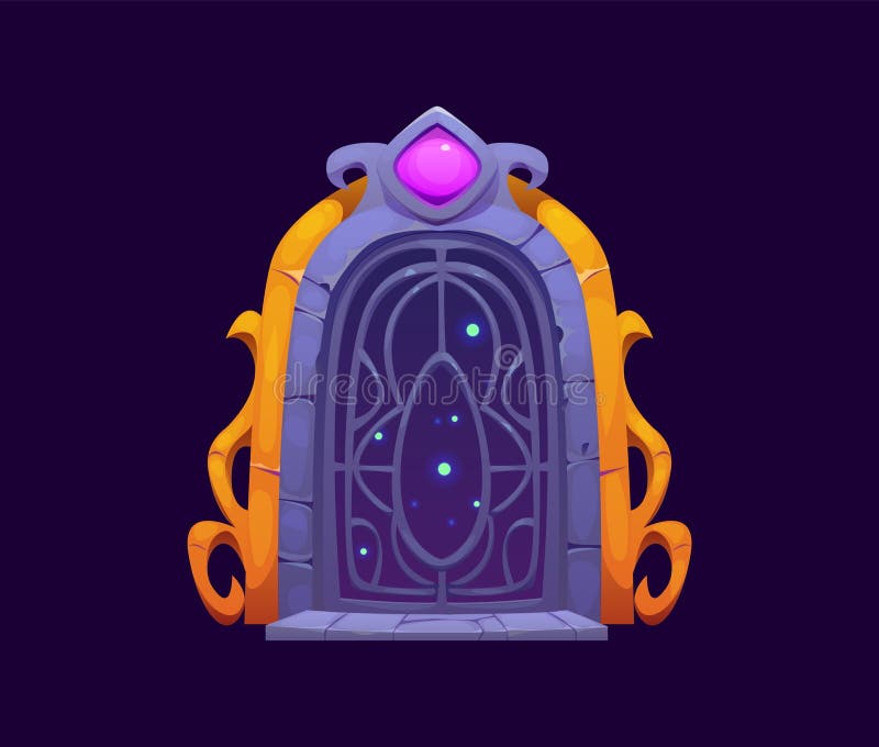Magic Door or Fantasy Portal Gate for Game Asset Stock Illustration ... Magic Door or Fantasy Portal Gate for Game Asset Stock Illustration ...