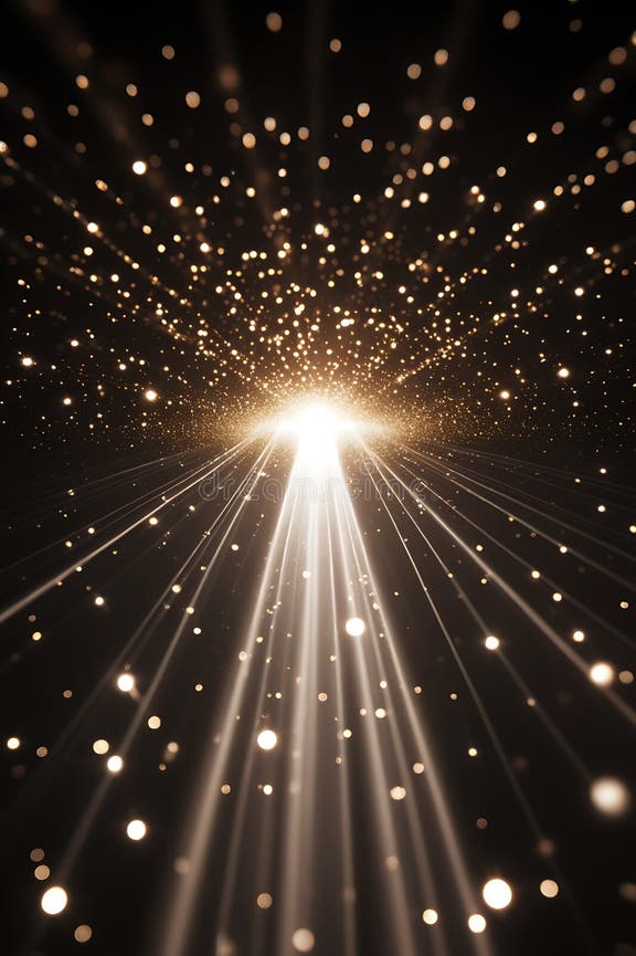 Magic Dust Sparkles in a Brilliant Spotlight Beam Stock Illustration ...