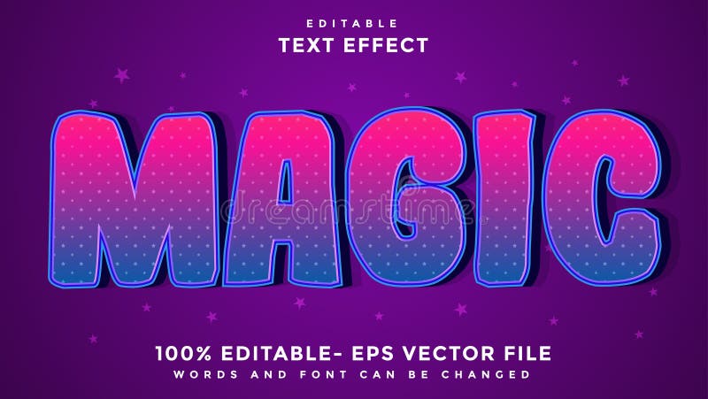 Magic Editable Text Effect Design, Effect Saved in Graphic Style Stock ...
