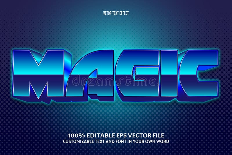 Magic Editable Text Effect 3 Dimension Emboss Modern Style Stock Vector ...