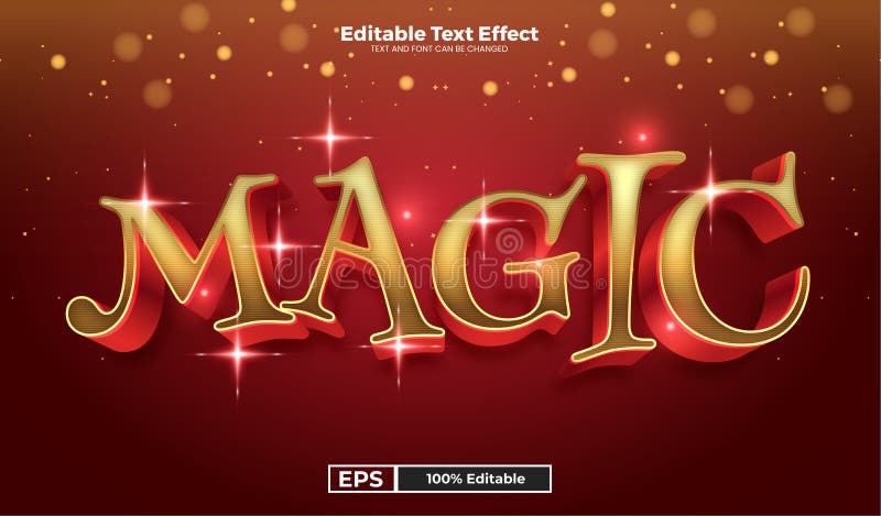 Magic Editable Text Effect in Modern Trend Style Stock Vector ...